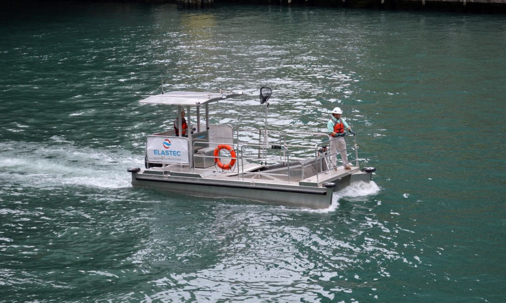 Omni Catamaran | Trash Skimmer Boat | Elastec